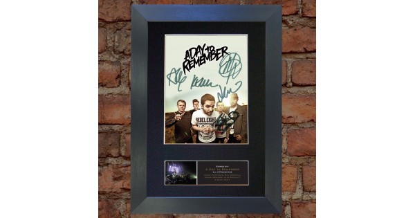A Day to Remember Pre-Printed Autograph